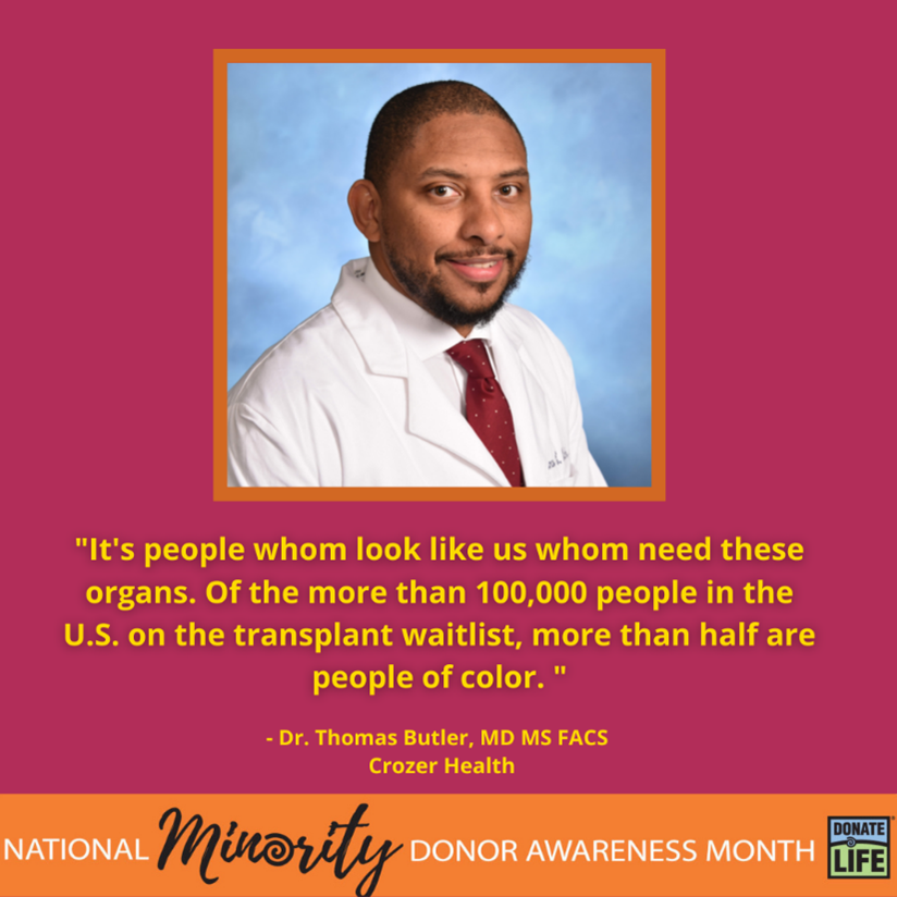 Dr. Thomas Butler, MD MS FACS | Donate Life Pennsylvania
